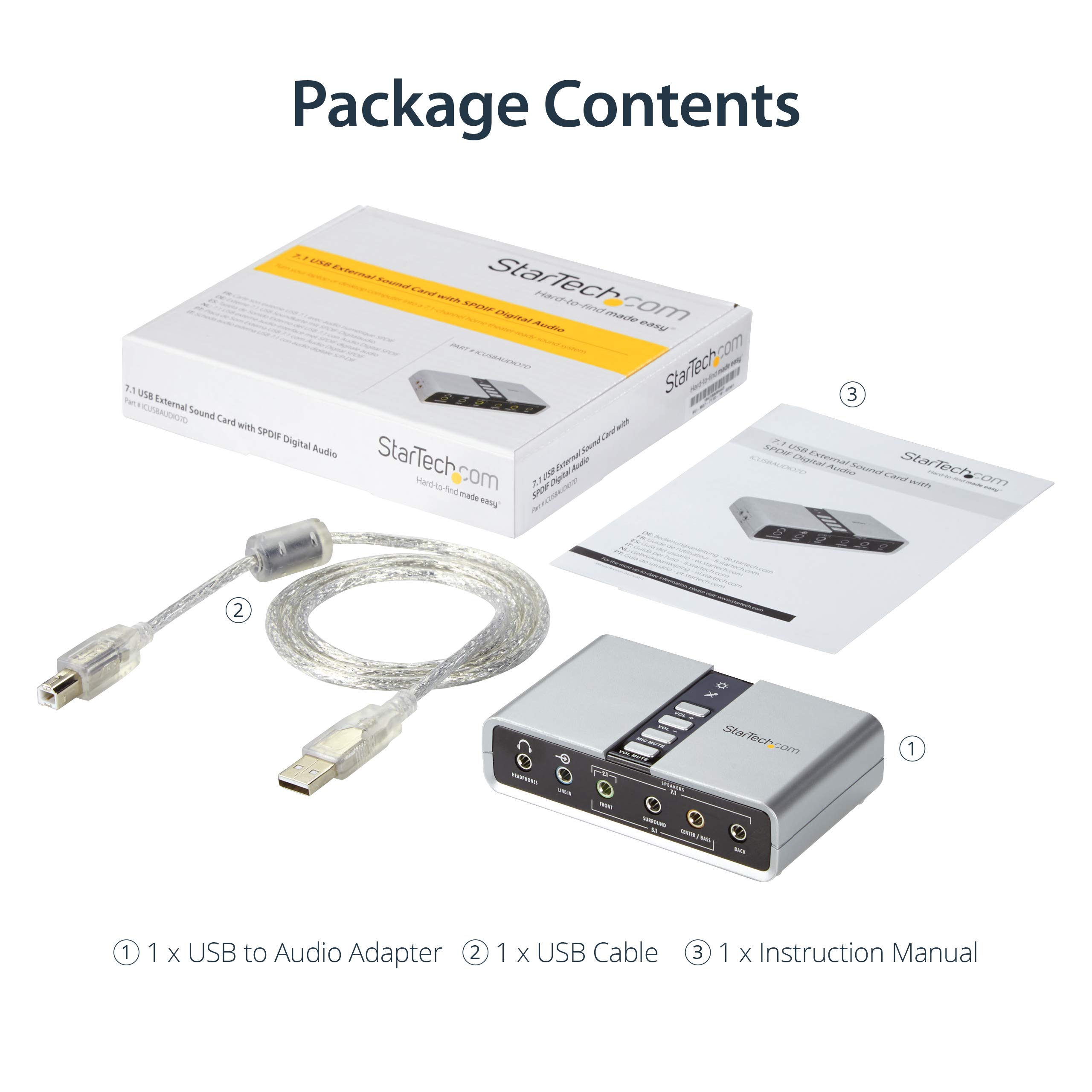 Mua StarTech.com 7.1 USB Sound Card - External Sound Card for Laptop with SPDIF Digital Audio ...