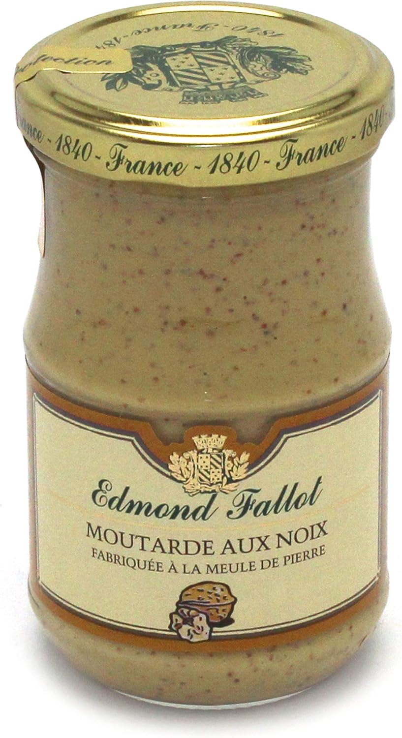 EDMOND FALLOT Moutarde aux Noix du Périgord Bocal 210 g: Amazon.fr ...