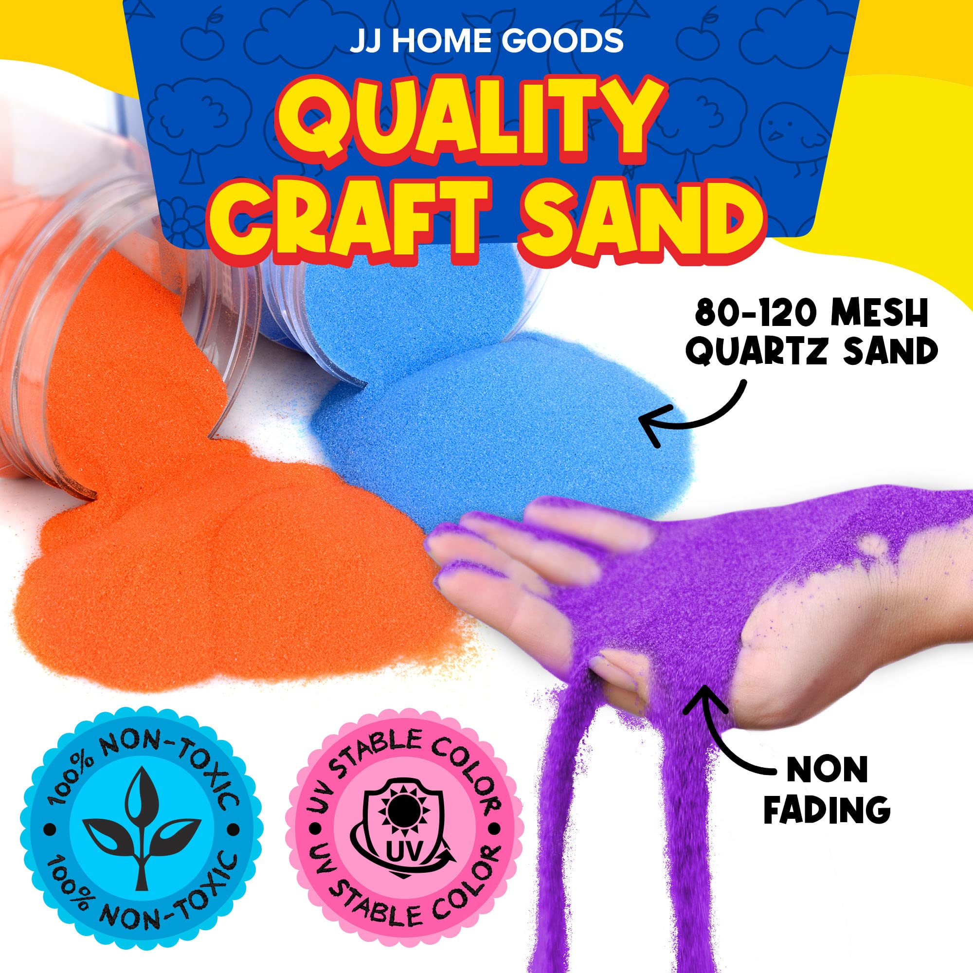 Mua JJ CARE Colored Sand, 16.5 lbs. [15 Bottles] Craft Sand Art Kit for ...