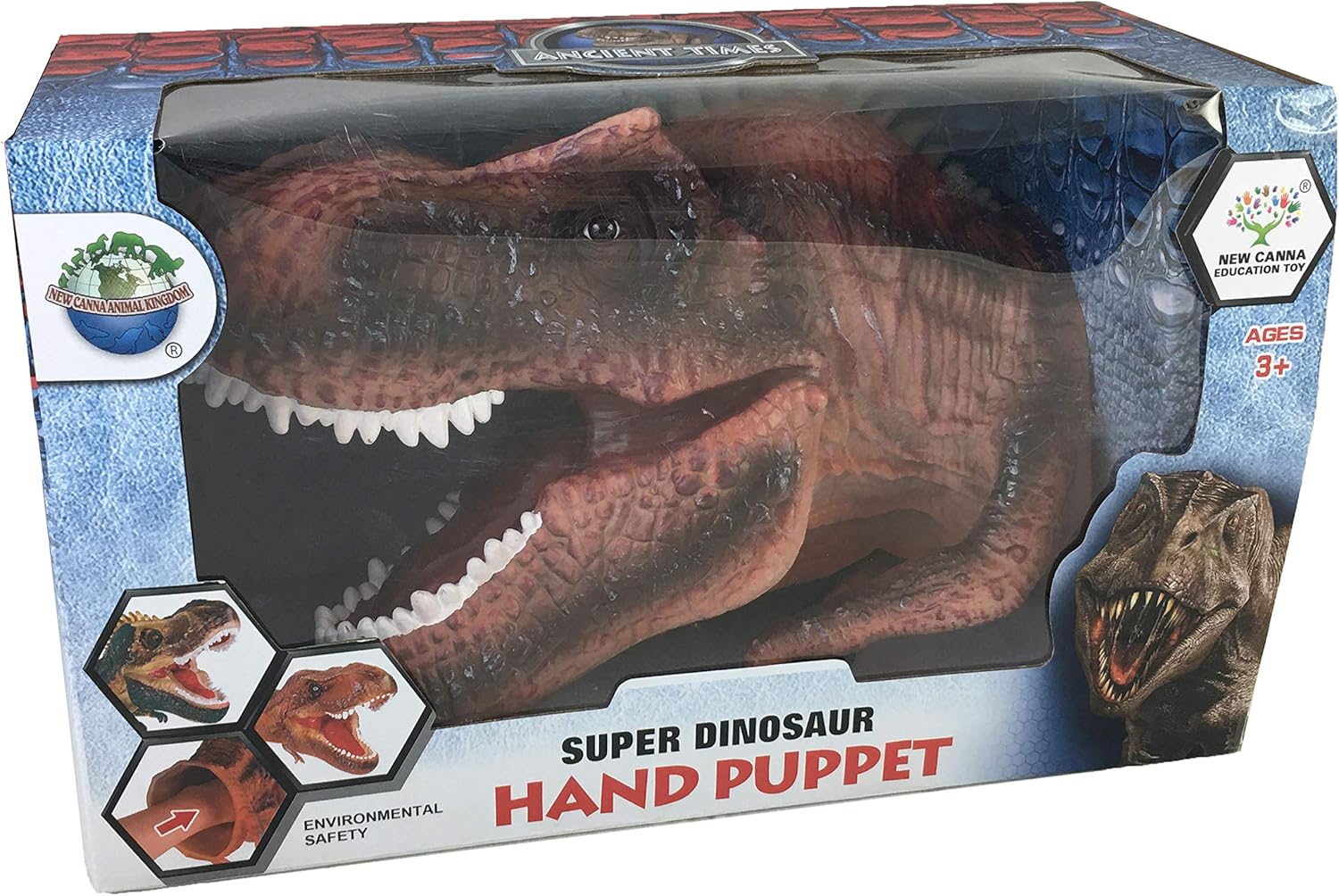 BW & H Dinosaur Hand Puppet Realistic Details Jurassic Play Toy – BigaMart