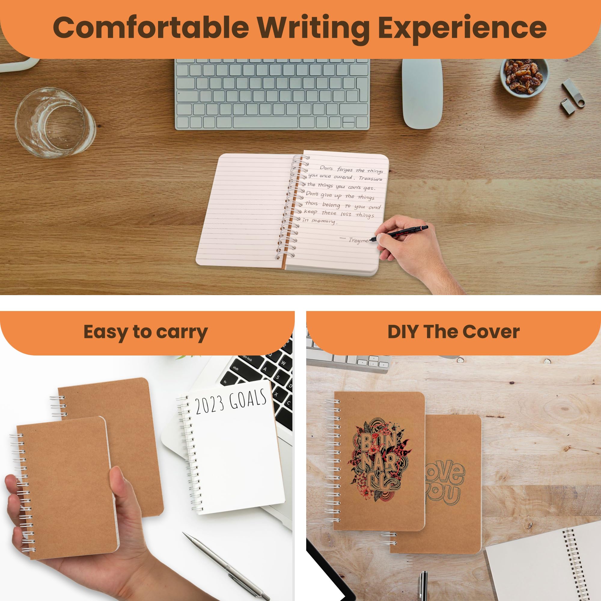 Mua Spiral Notebook, 5 Pack Small Pocket Size Notebooks for Writing ...