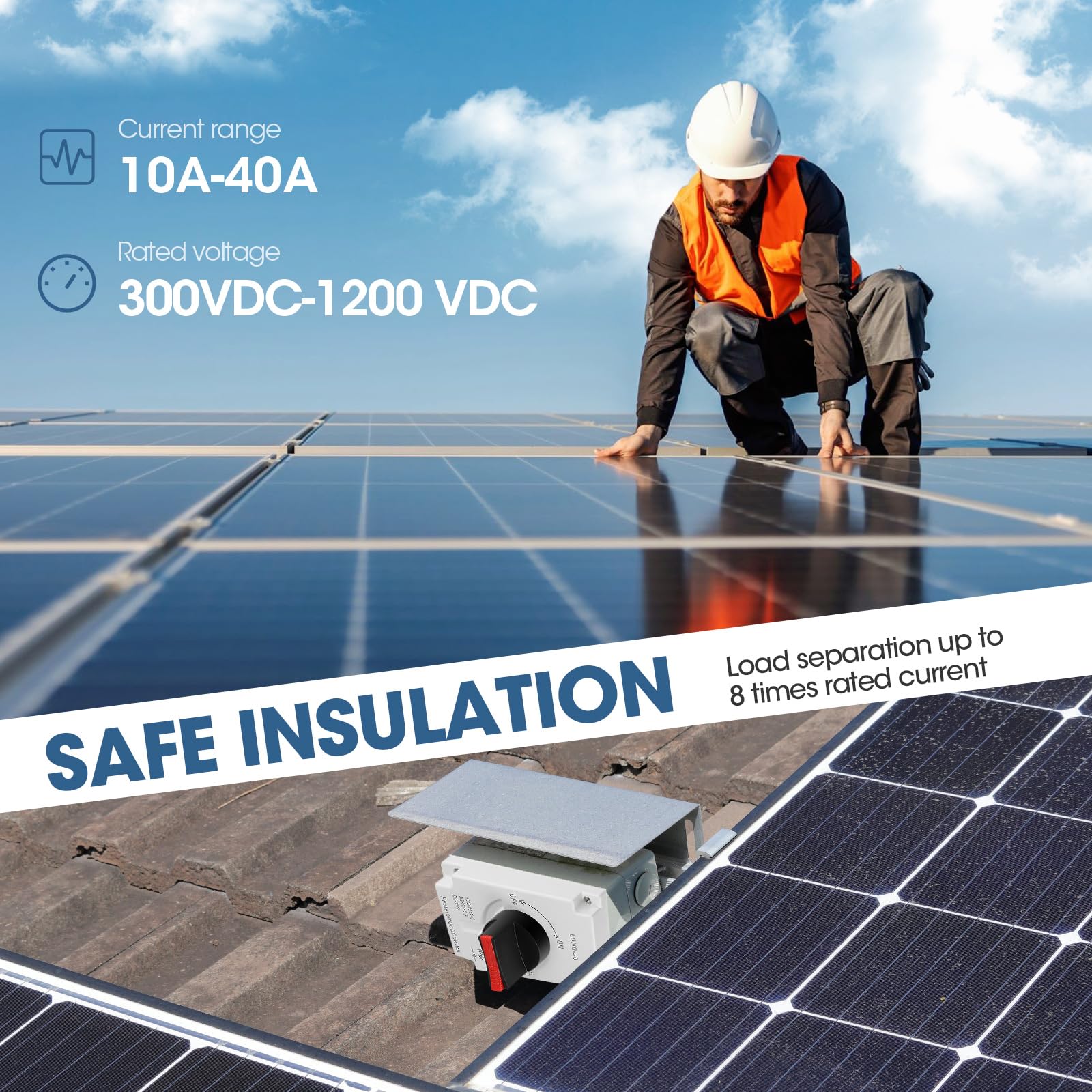 Mua TOPEV Solar Photovoltaic DC Switch, DC 1200V 32A Photovoltaic DC ...