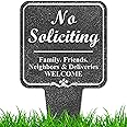 Amazon.com : No Soliciting Sign, 11"x21", Heavy Duty Integrated Ground ...
