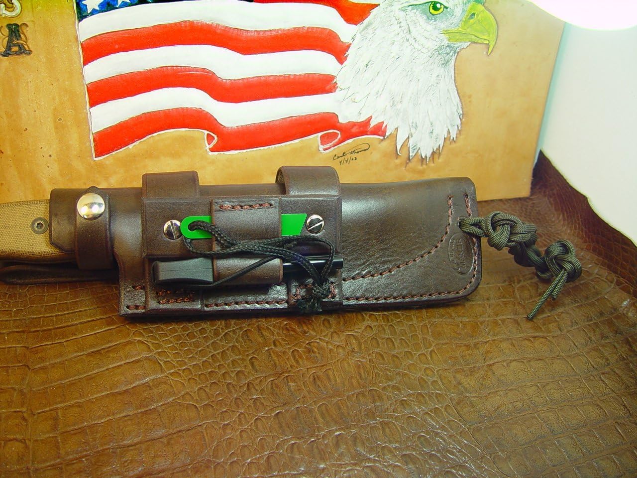 Amazon.com : CUSTOM Made Ontario Rat 7 Knife Sheath Made 10 oz. Leather ...