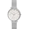 Amazon.com: Fossil Women's Jacqueline Quartz Stainless Steel Mesh Three ...