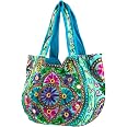 Amazon.com: Tribe Azure Blue Floral Shoulder Bag Women Fashion Handbag ...