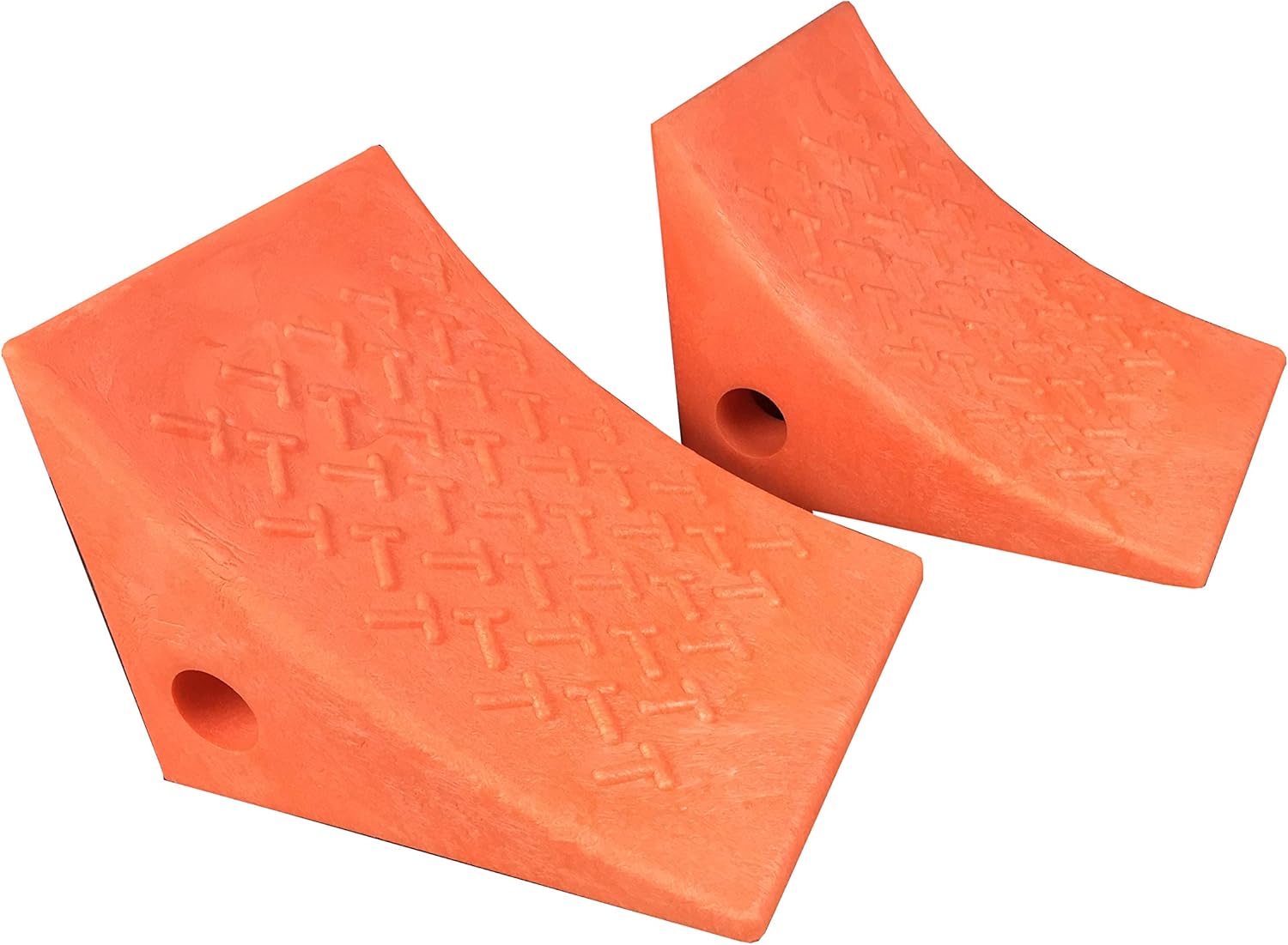 Car and ATV Orange 2 Pack RV Leveling Blocks Wheel Tire Plastic Chocks ...