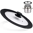 Amazon.com: Universal Lid for Pots,Pans and Skillets - Tempered Glass ...