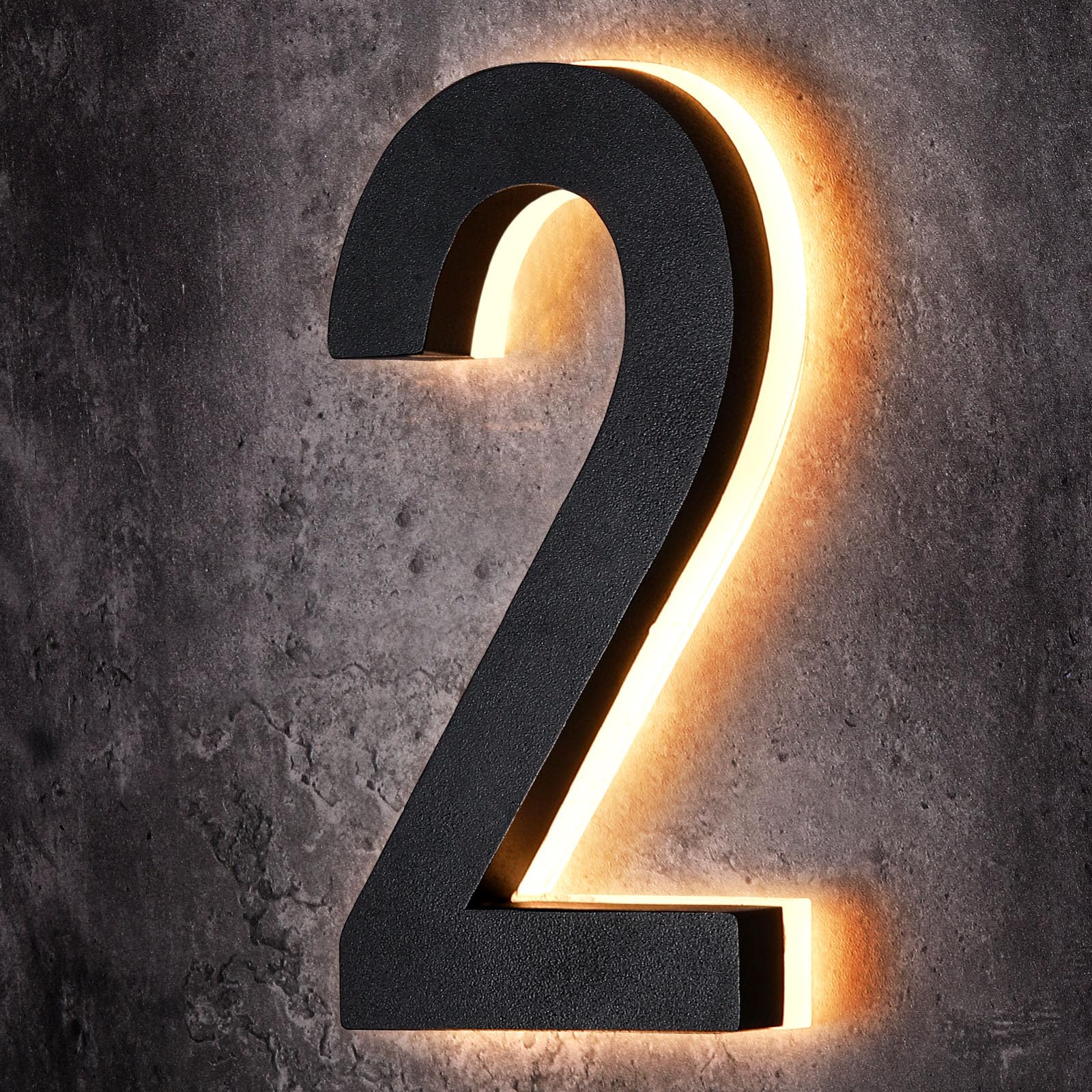 ROCEEI 8 Inch Backlit LED House Number 0-9 for Outside Waterproof ...