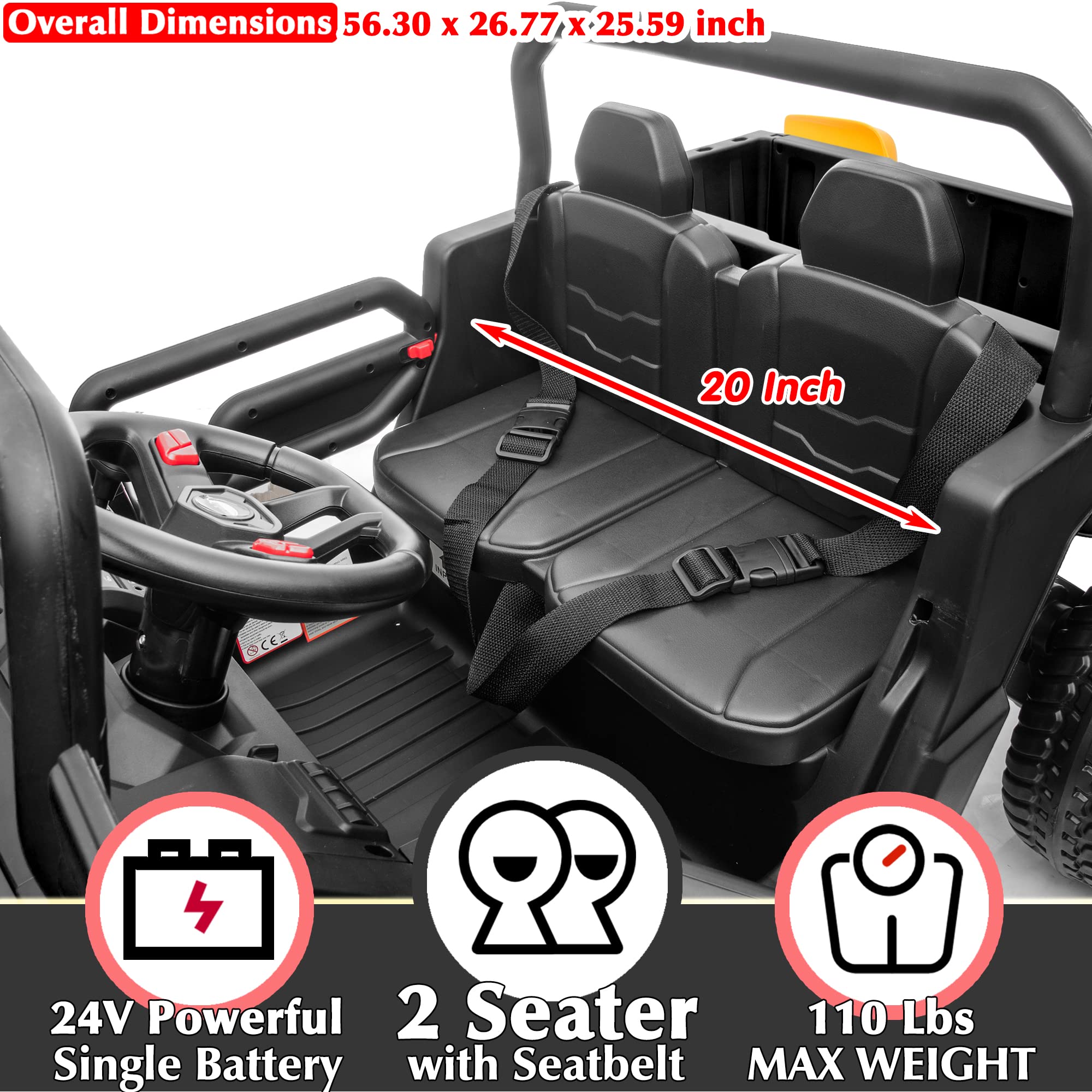 Mua sopbost 24V 6-Wheeler 4x75W 4WD Ride On Truck with Electric Auto ...