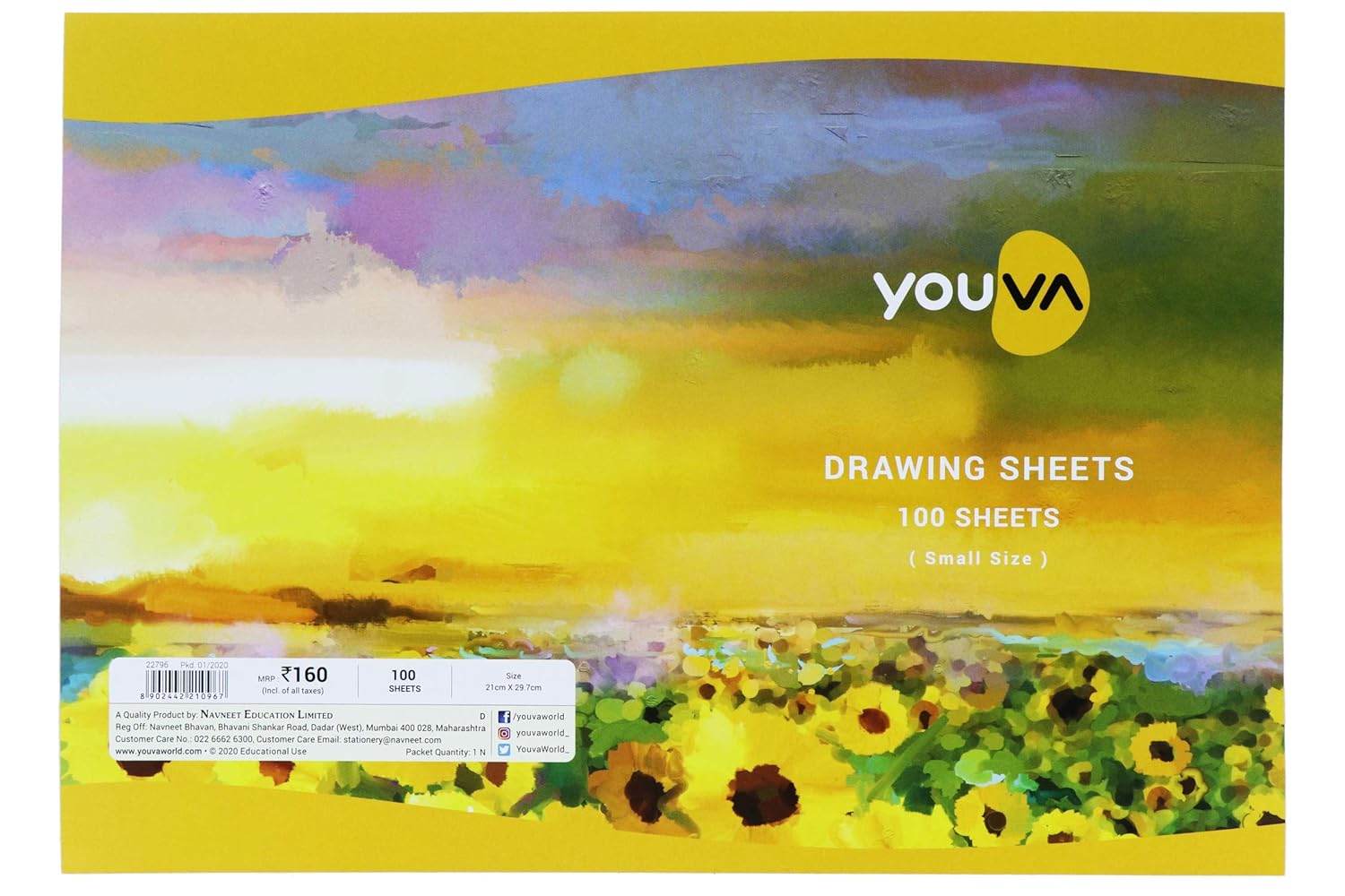 Navneet Youva | Loose Sheets Drawing Sheets 21x29.7 cm | 100 Sheets ...