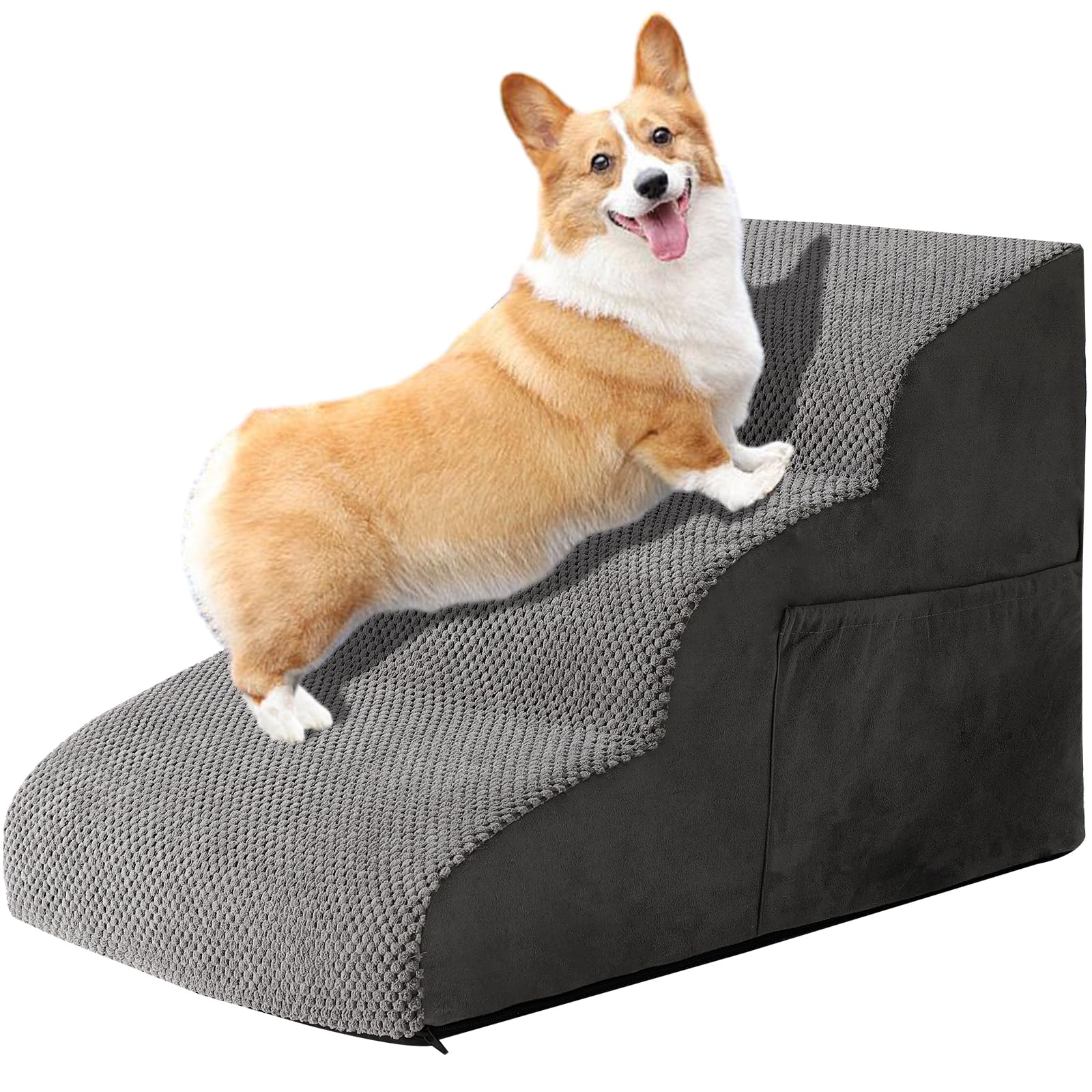 Furnishh Dog Stairs for Small Dogs High Bed Couch Chair, 14.5 Inches 3 ...