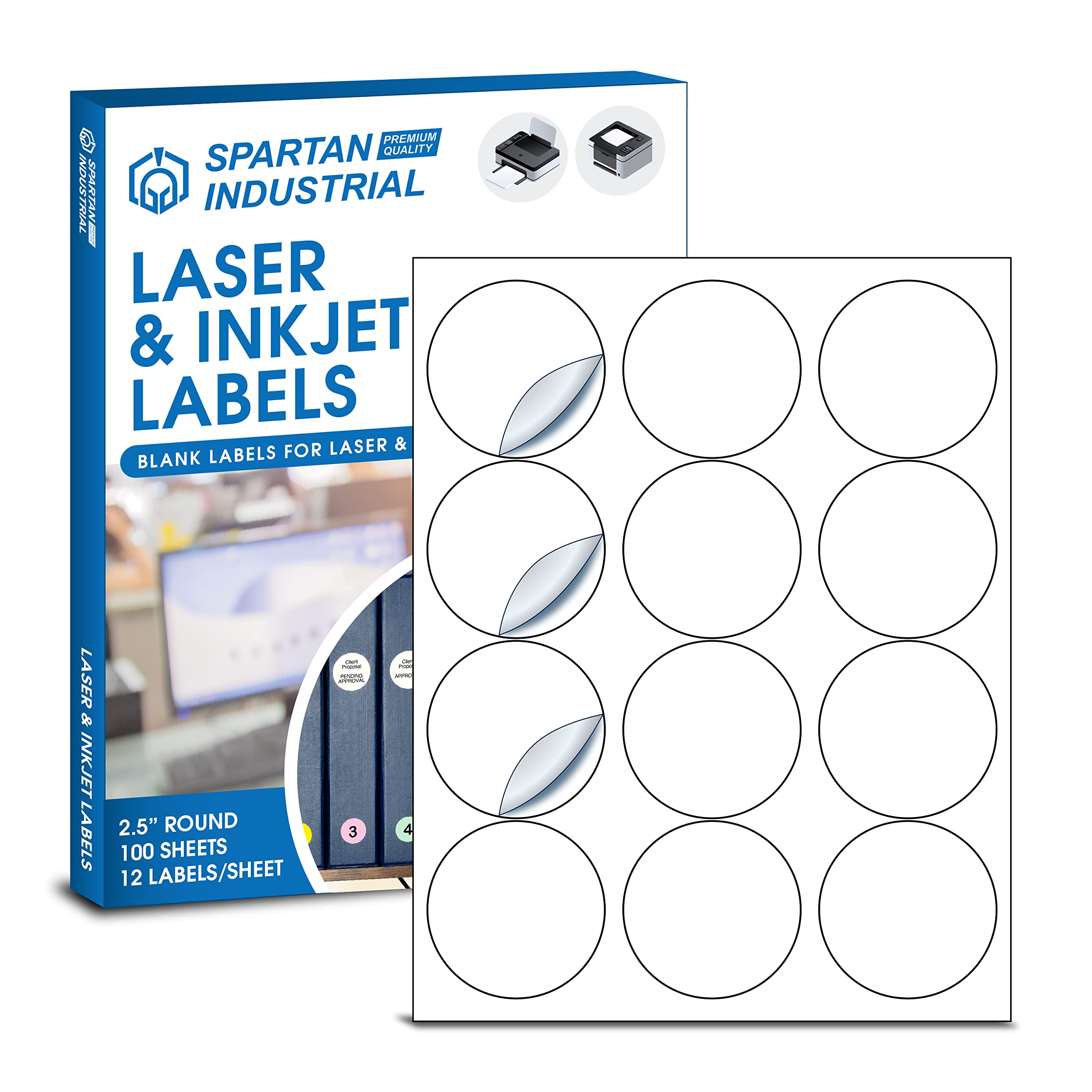 Mua SPARTAN INDUSTRIAL Printable Circle Laser Label - 2.5" Round ...
