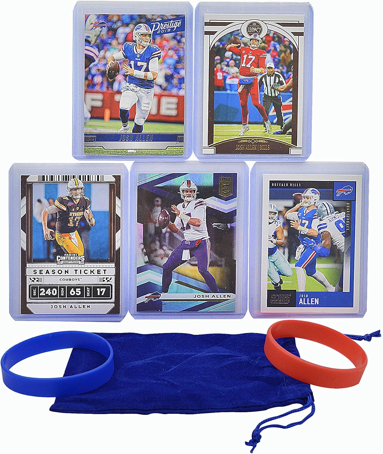 Amazon.com: Josh Allen Football Cards (5) Assorted Bundle - Buffalo ...