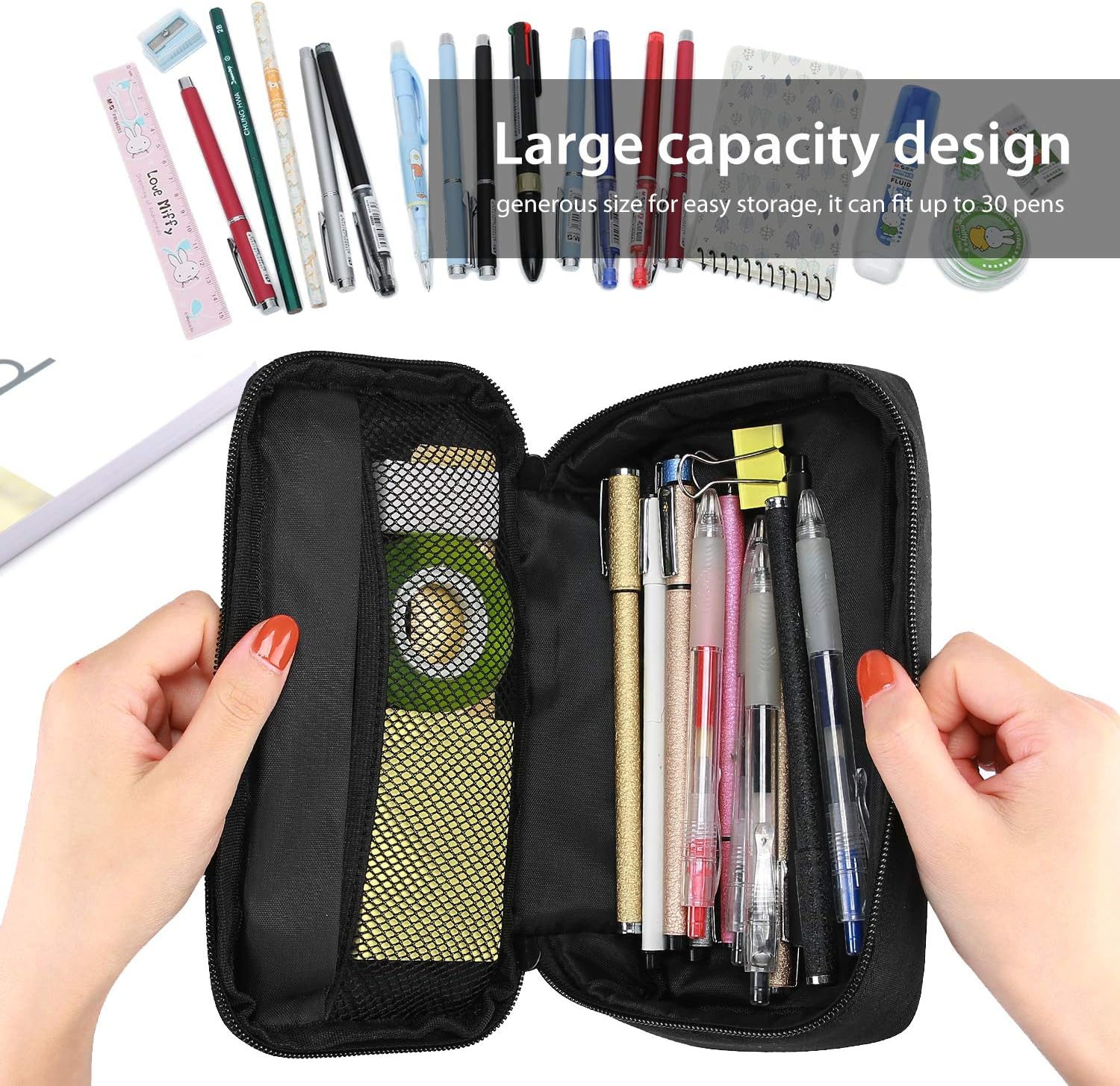 ProCase Pencil Case Pen Bag for Adults Students Boys, Stationery Pouch ...