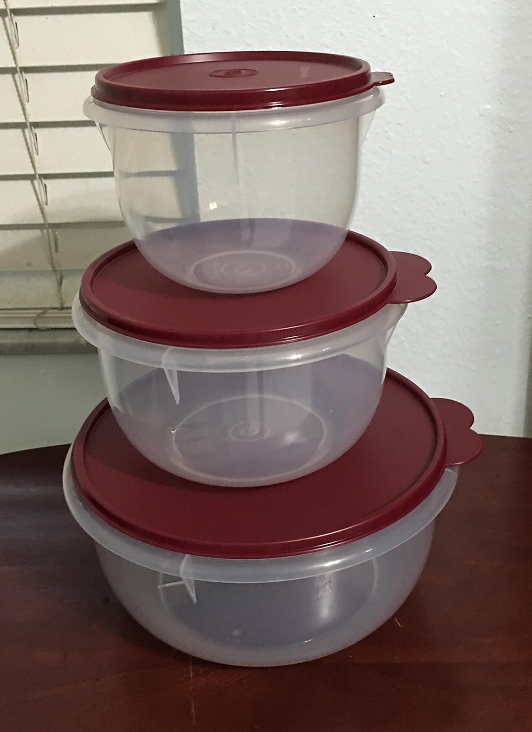 Tupperware 3 piece Classic Mixing Bowl Set with Royal Amethyst Purple ...