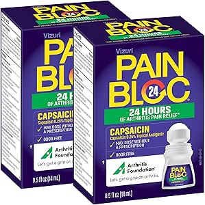 Amazon.com: (2-Pack) PainBloc24 Arthritis Pain Relief. Long Lasting ...
