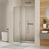 DOPERFE 38-42" W x 71" H Piovt Swing Glass Shower Door,Pivot Frame Sliding Shower Door with 1/4 ...