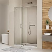 Findepot 38-42" W x 71" H Pivot Glass Shower Door,Pivot Sliding Shower Door with 1/4"(6mm) Clear ...