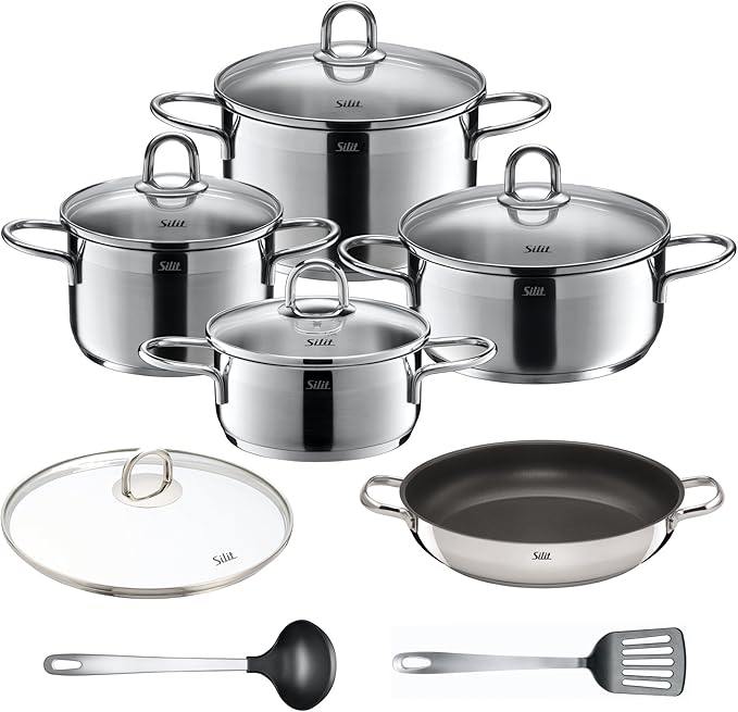 Silit Diamant Topfset, 8-teilig, mit Glasdeckel, Kochtopf ...