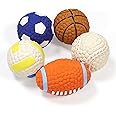 Pet Supplies : LLSPET 2.4" Squeaky Latex Dog Toy Ball Sports Balls Sets, Soft, Bouncy & Durable ...