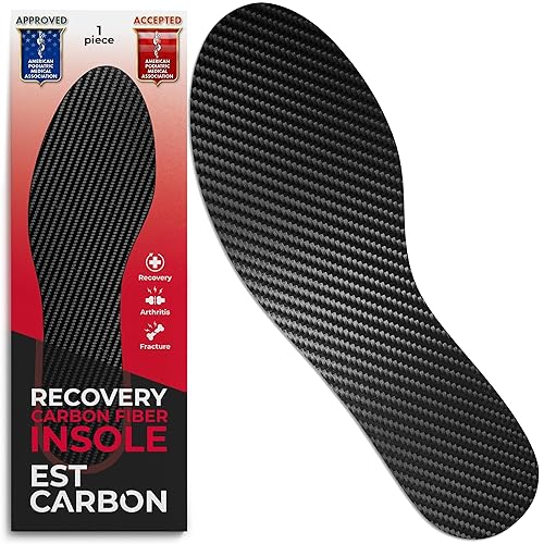 Carbon Fiber Insole - 1 pc - Rigid Orthotic Insole Shoe Insert - Stiff ...