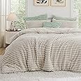 Amazon.com: Bedsure Fluffy Comforter Set King - Super Soft Faux Fur Comforter King Size Linen ...