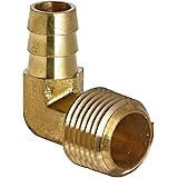 Amazon.com: EDGE INDUSTRIAL 5/8" HOSE ID TO 1/2" MALE NPT MNPT 90 DEGREE ELBOW BRASS FITTING ...