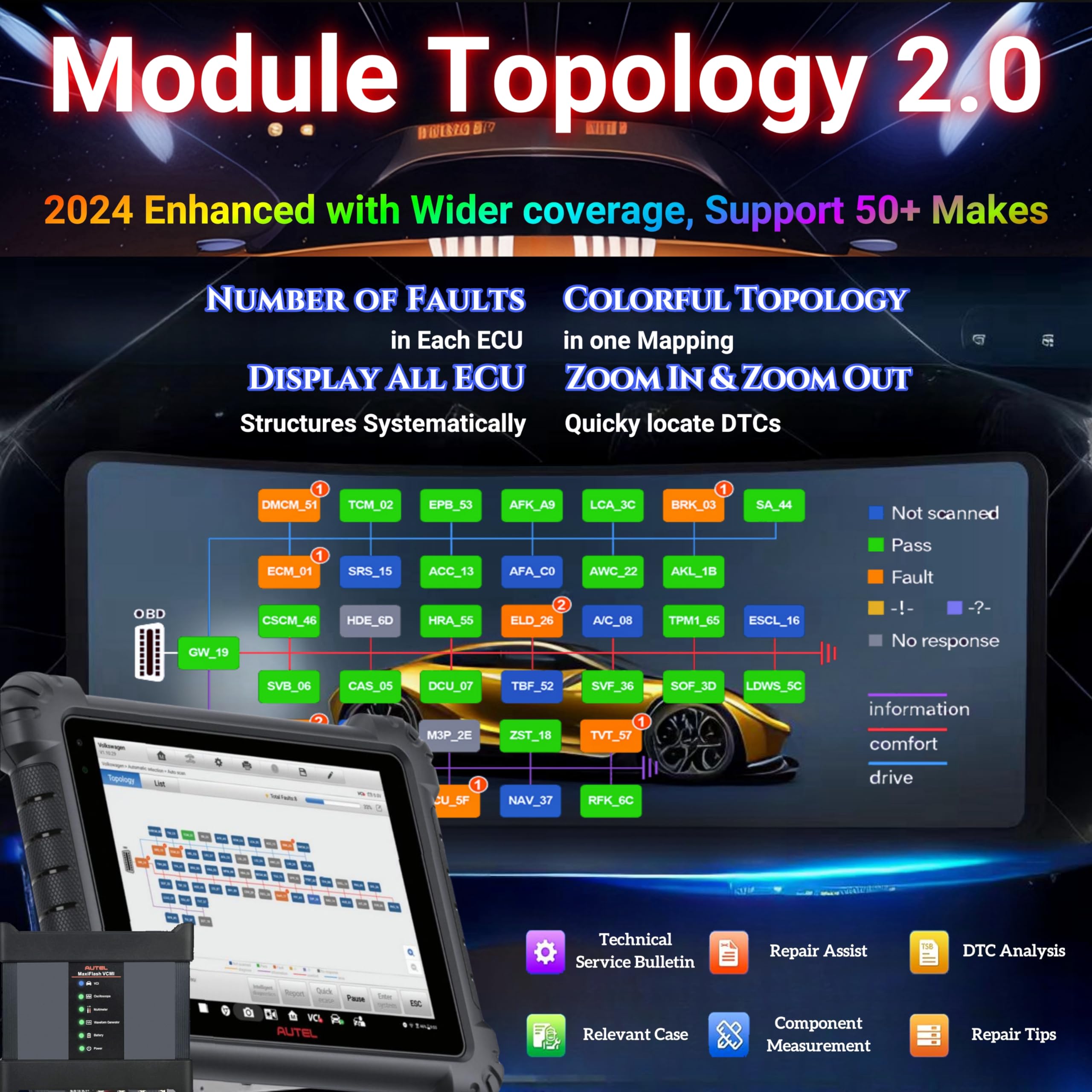 Mua MaxiSys Ultra OBD2 Scanner, 2024 Top MS Ultra Lntelligent ...