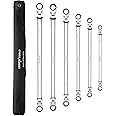 DISEN Extra Long Flex Head Ratcheting Wrench set, 6Pcs Double Box End Long Reach Ratchet Wrench ...