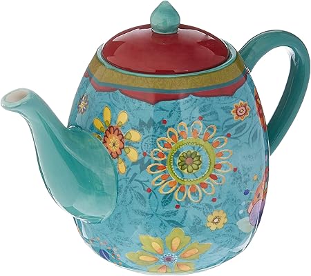 Certified International 22457 Tunisian Sunset Teapot, 40-Ounce ...