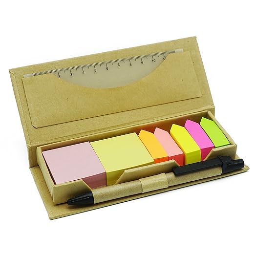 Colourful Sticky Notes Memo Box With 2 Square Note/5 Arrow Shape Note/A ...