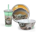 Amazon.com: Zak Designs Star Wars: The Mandalorian Dinnerware Includes ...