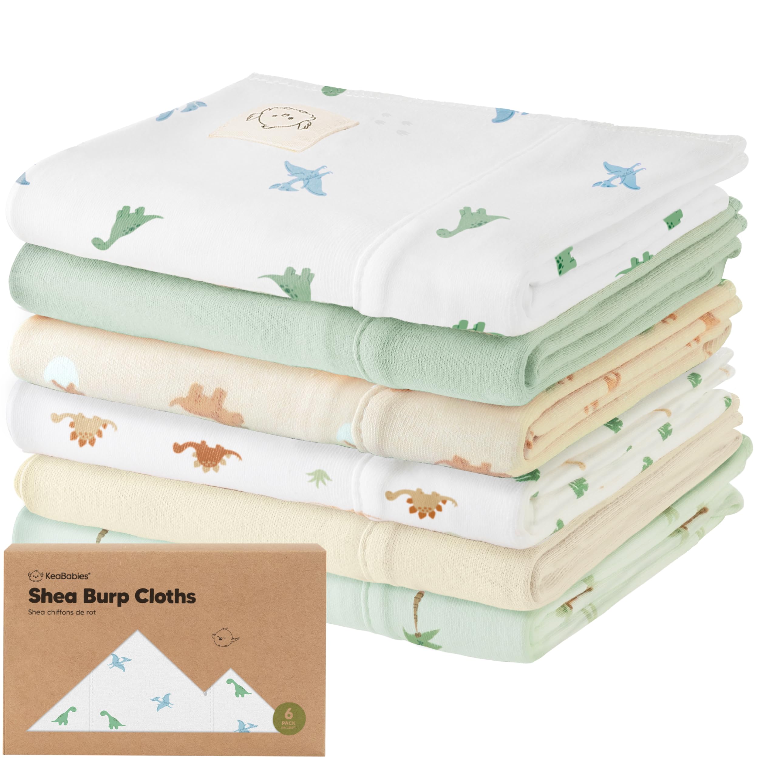 Organic Burp Cloths Baby Boy, Girl - 6-Pack Large Cotton Burping Cloths ...