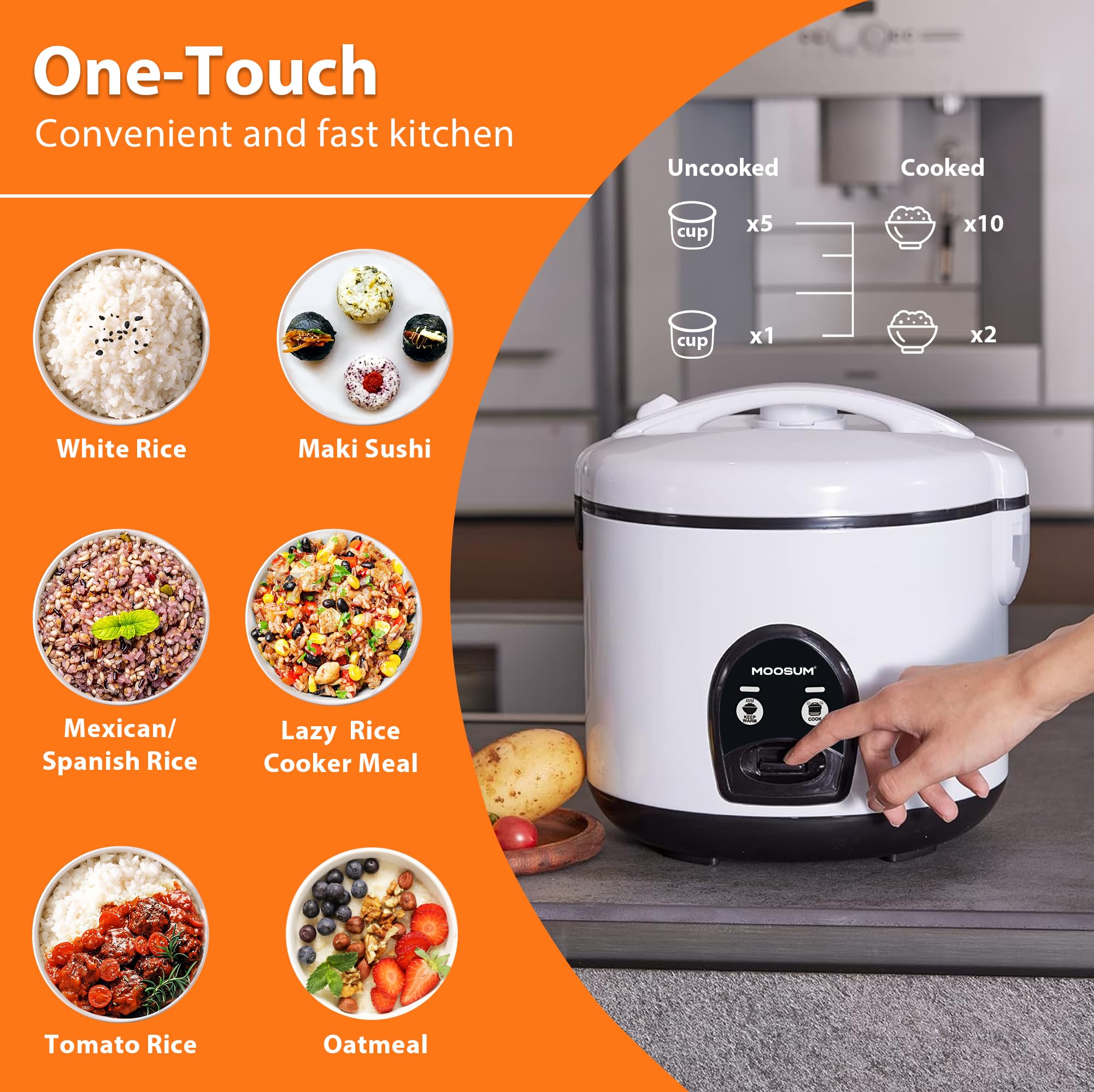 Mua Electric Rice Cooker with One Touch for Asian Japanese Sushi Rice ...