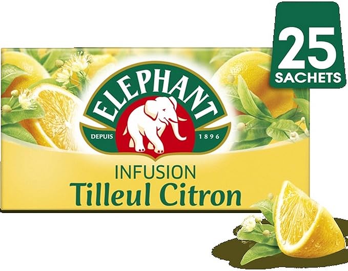 Elephant Infusion Tilleul Citron 25 Sachets 35 g: Amazon.fr: Amazon Pantry