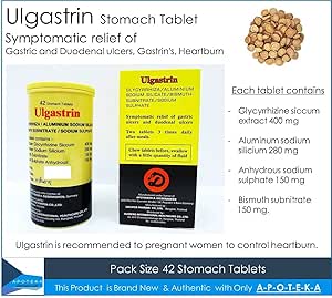 Amazon.com: Natural Herbal Gastro Clam Relief Tablets (Ulgastrin 1 X 42 ...