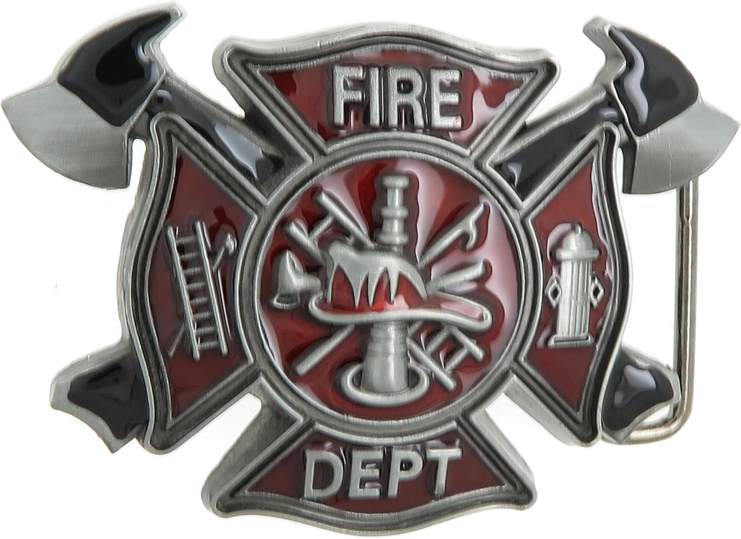 Amazon.com: Fire Dept Department Axes Enamel Metal Belt Buckle: Clothing