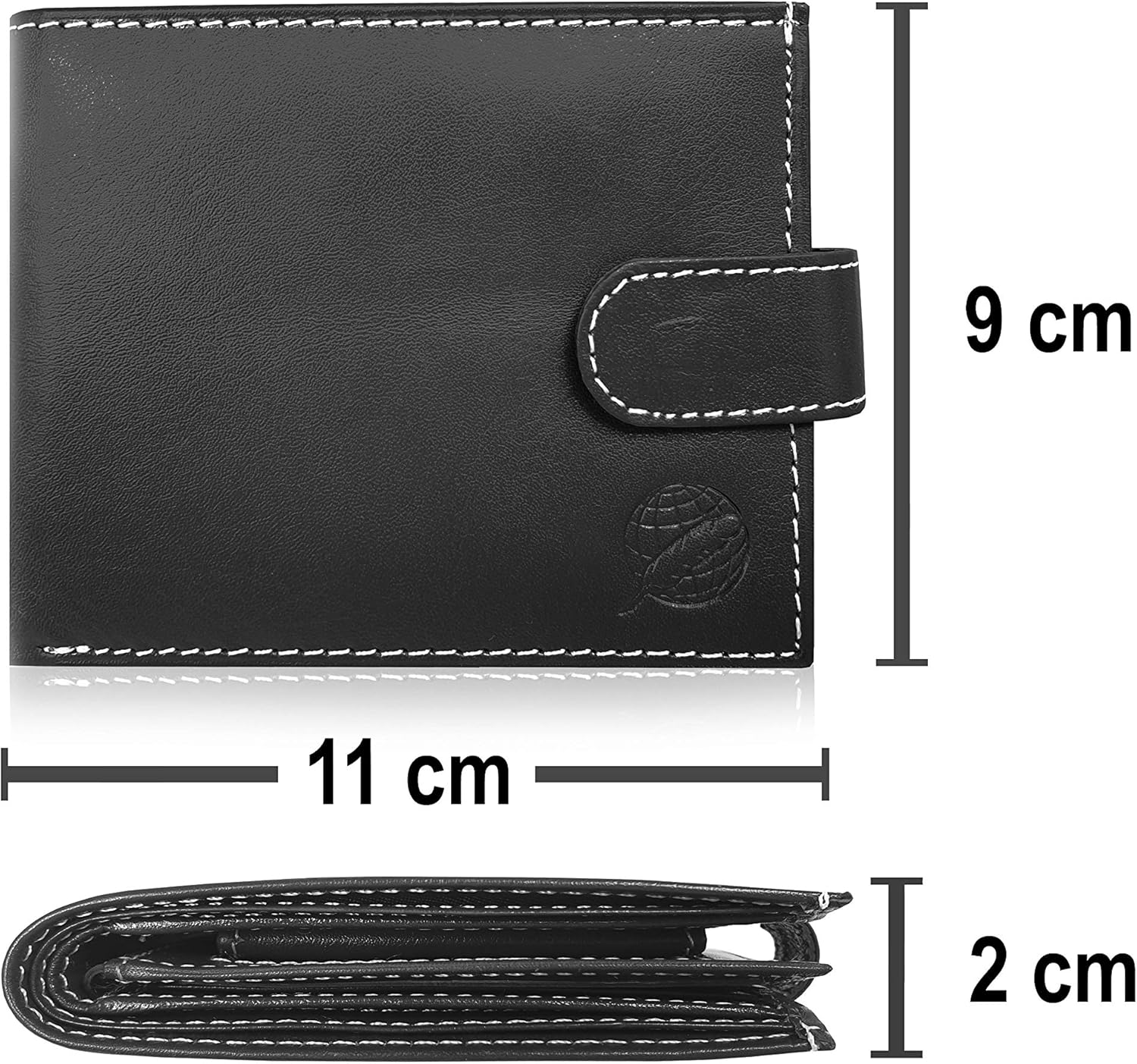 RFID NFC Blocking Mens Designer Wallet – Black Premium Soft Leather 6 ...