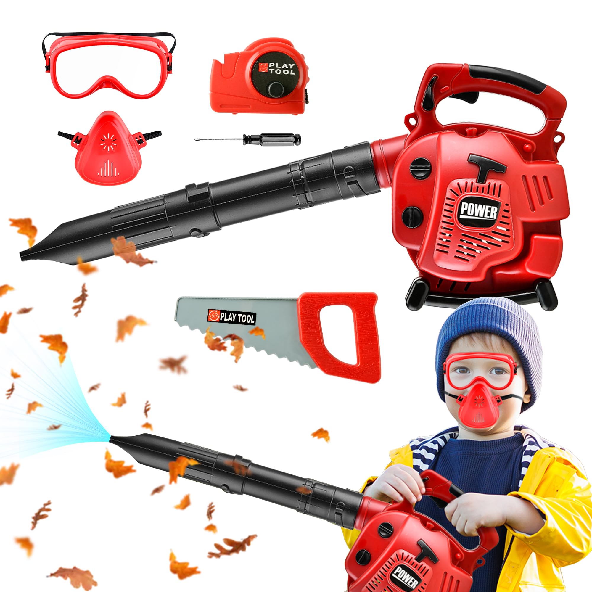 BELLOCHIDDO Kids Leaf Blower - Pretend Play Series Outdoor Power Tool ...