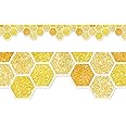 Amazon.com: Whaline 65.6Ft Summer Bulletin Board Border Glitter Yellow ...