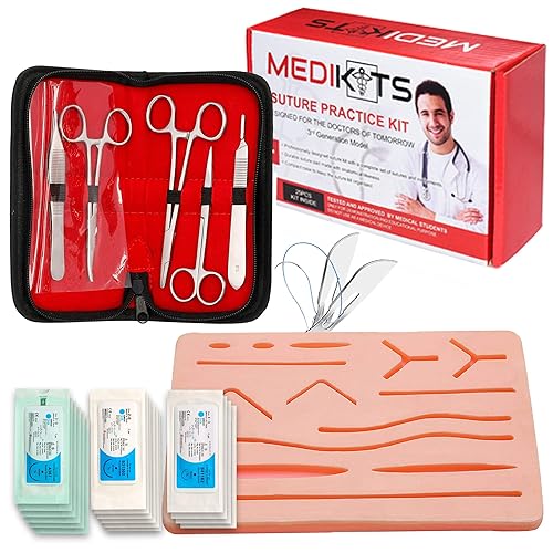 Medikits- Complete Suture Practice Kit for Suture Training, Including ...