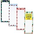 Amazon.com : 4 Large Magnetic Notepads – Big Notepads for Grocery List ...