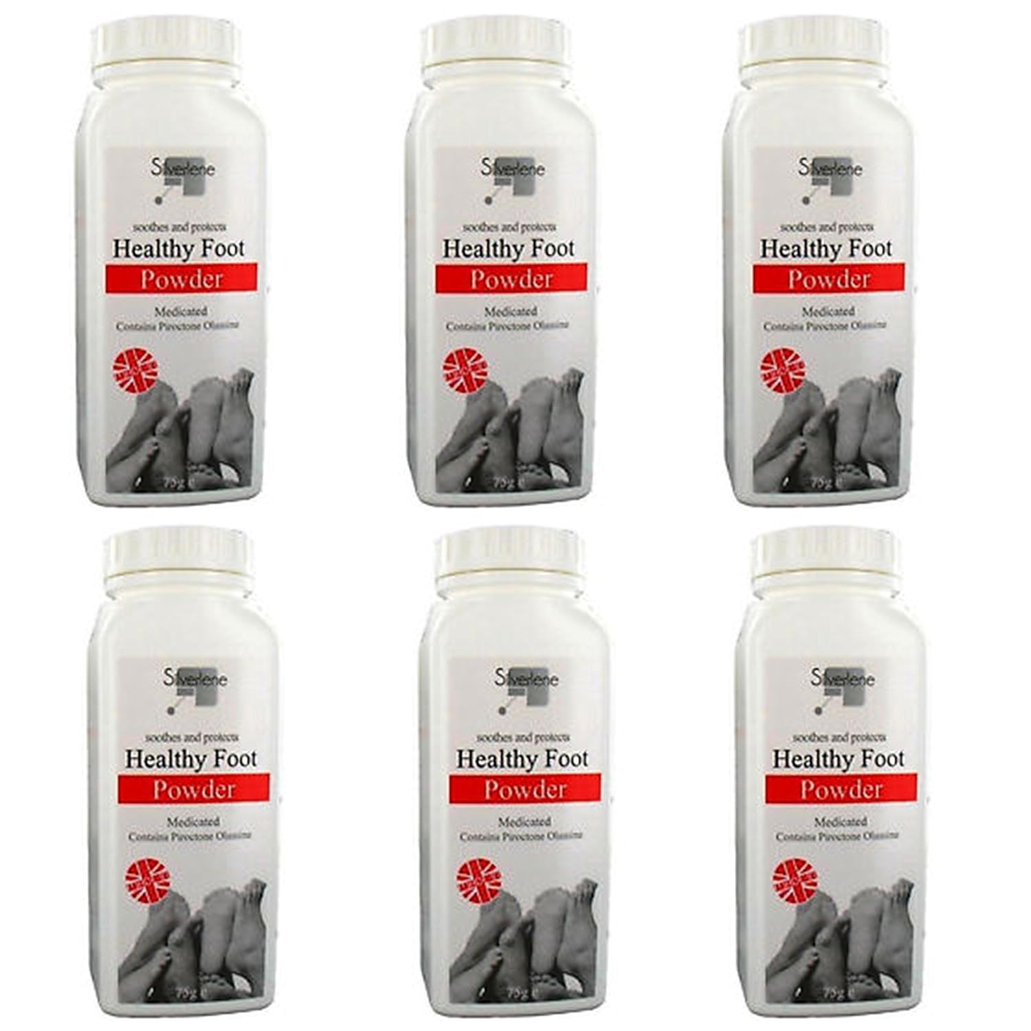 6 x Athletes Healthy Foot Powder Medicated Treats Aand Prevents Anti ...