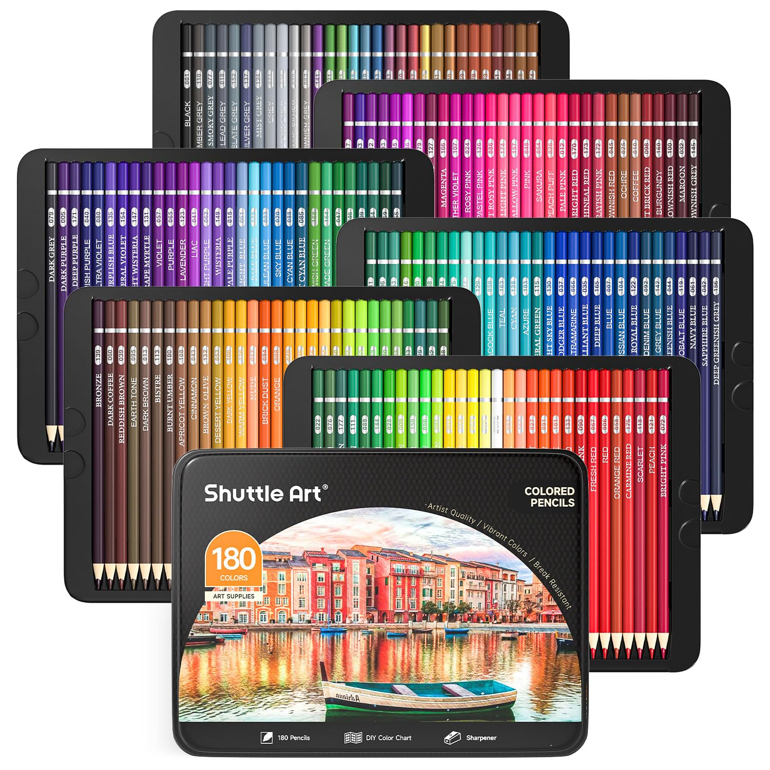 Mua Shuttle Art 180 Colored Pencils, Soft Core Coloring Pencils Set ...