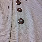 10 Beautiful Coffee Brown Wooden 4 Holes Round Wood Sewing Buttons 30mm ...