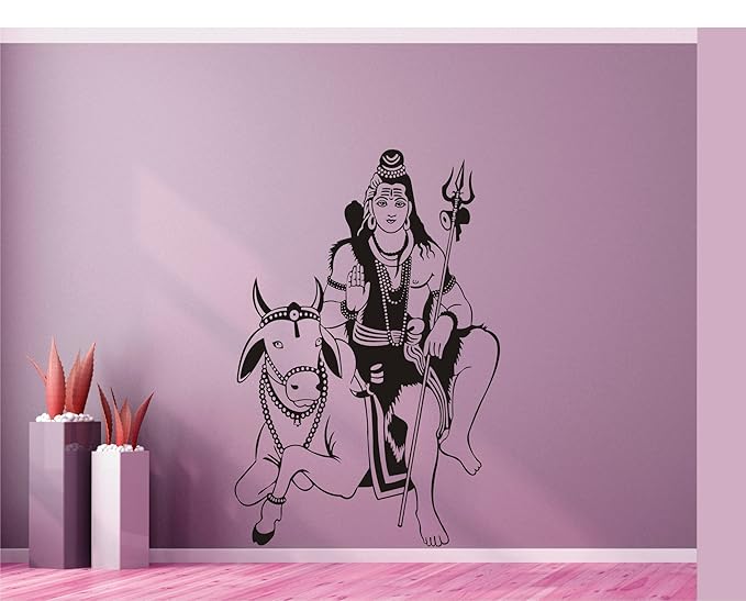 Buy Wall Guru Mahadev Spiritual Wall Decal and Sticker (88 x 59 cm ...