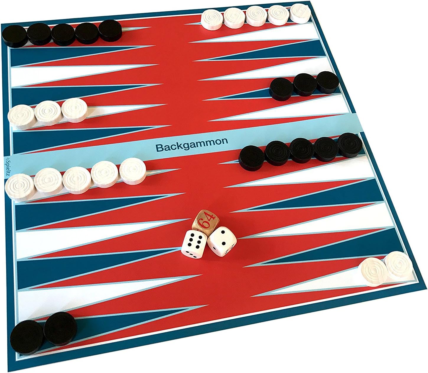 Spieltz 52764: Outdoor Backgammon: Rollbarer, abwaschbarer Spielplan ...