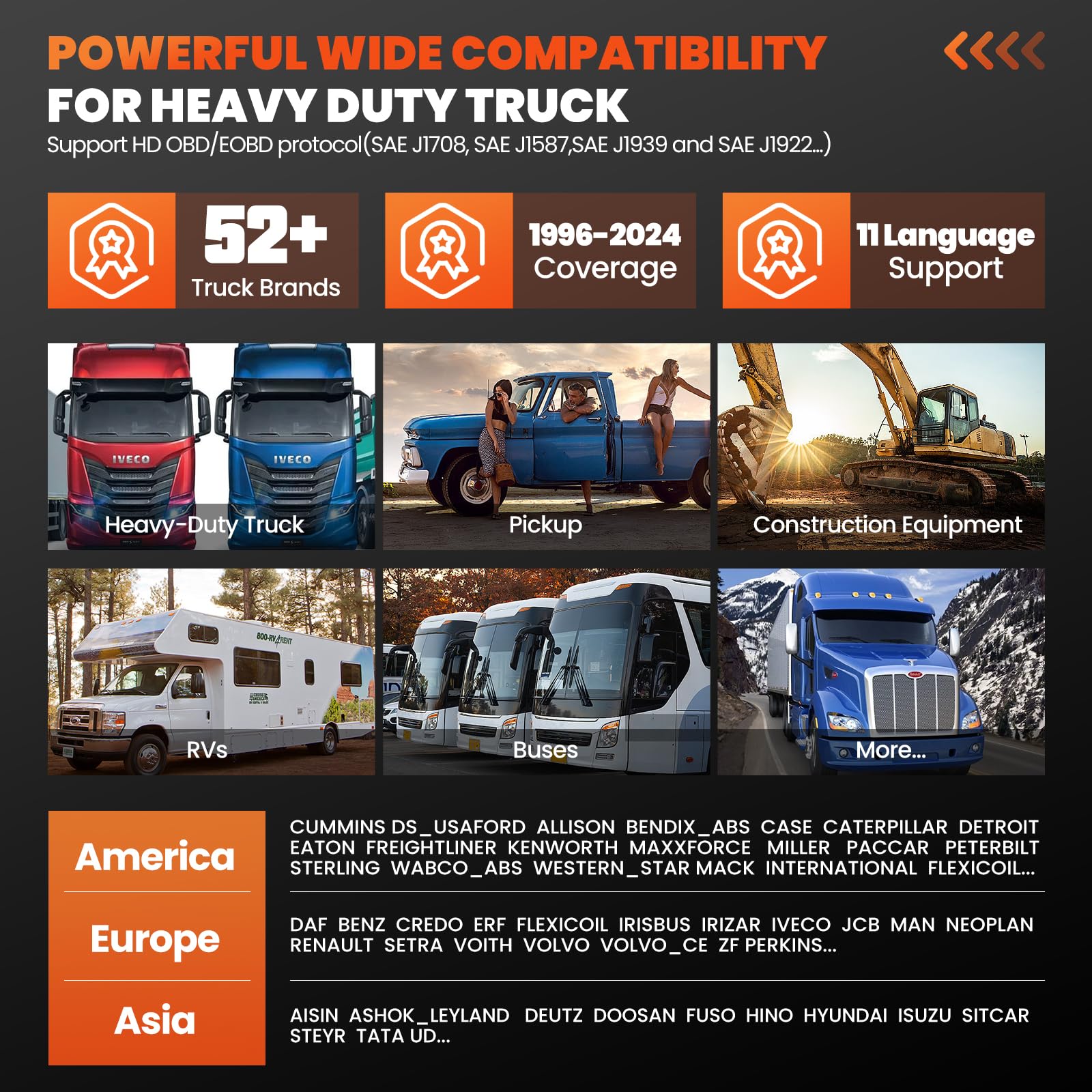 Mua CRP129 HD Elite Heavy Duty Truck Scanner,Full System Diesel Scan ...