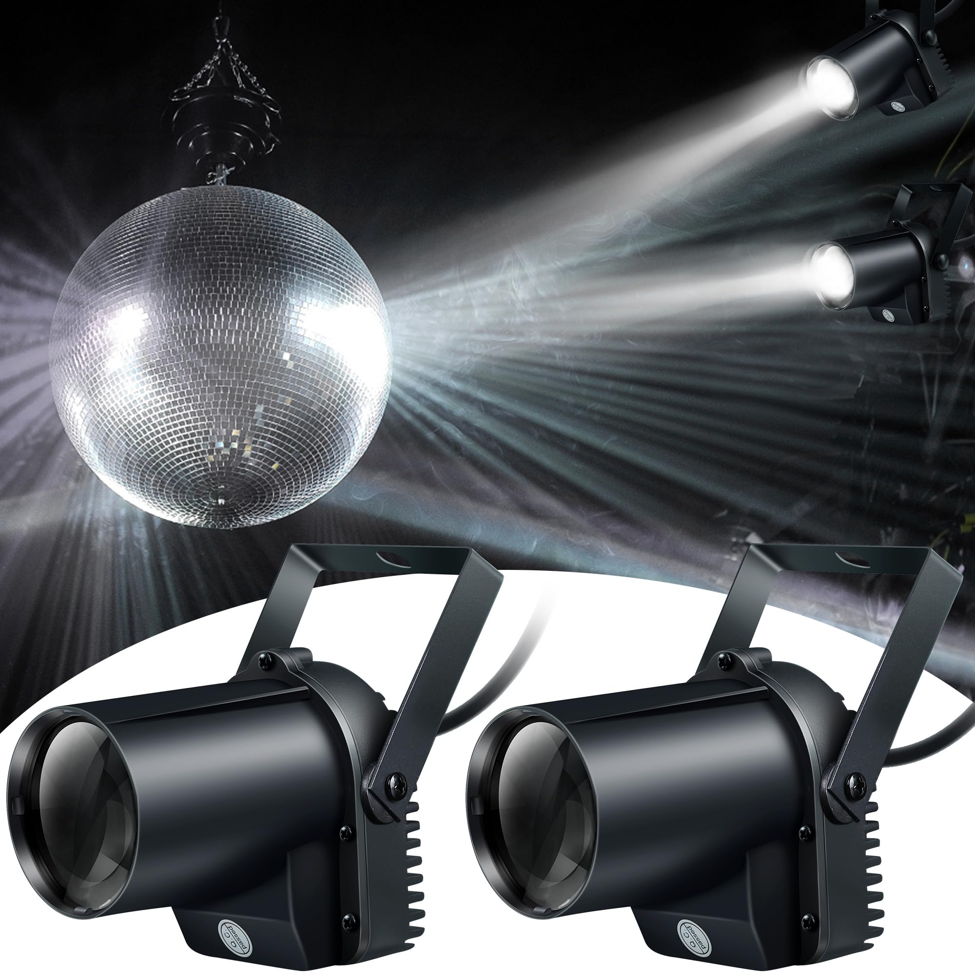 Disco Ball Light, 2pack x 5w Mirror Ball Spotlight LED Stage Spot ...